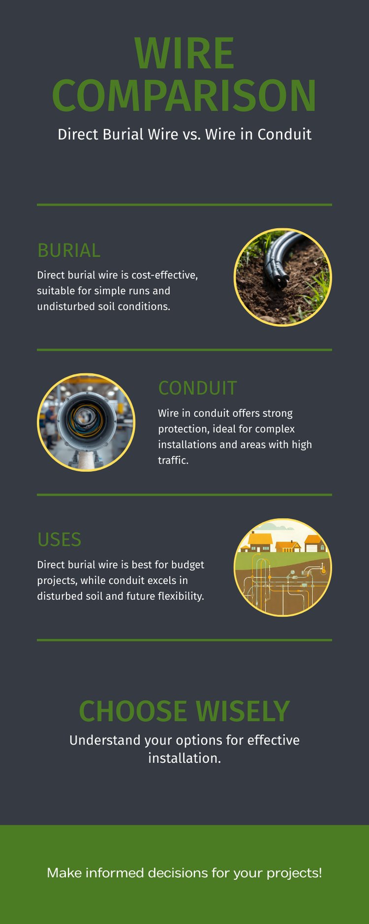 Direct Burial Wire Vs. Wire In Conduit: What’s the Difference, and When ...
